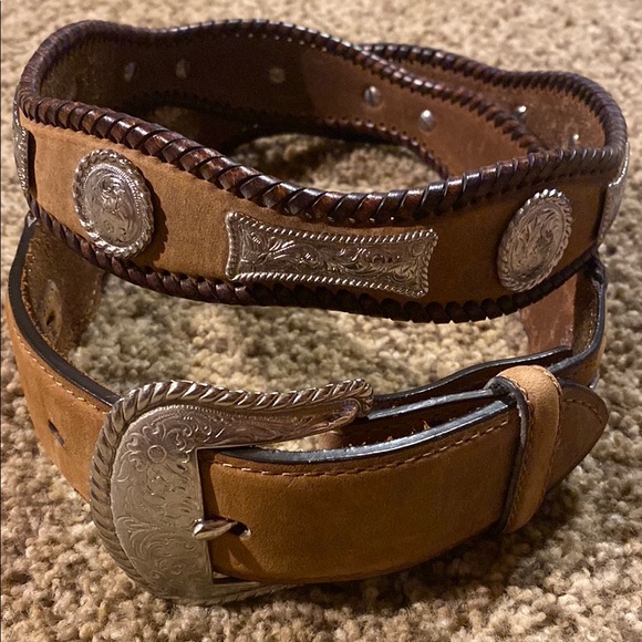 Larry Mahan | Accessories | Mens Size 42 Larry Mahan Brown Leather Belt ...